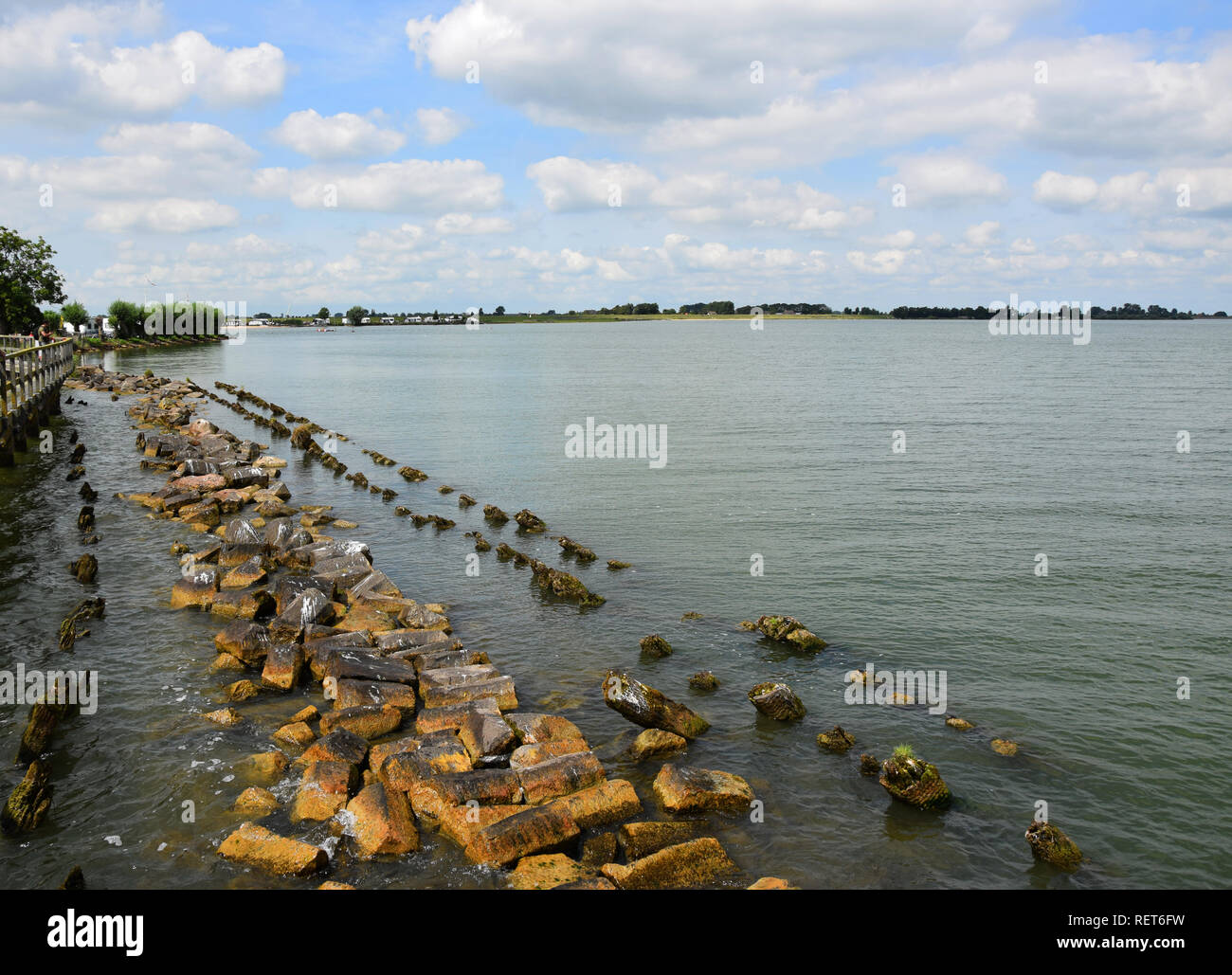 Northern Sea - View from the historic town of Edam, origin of the ...