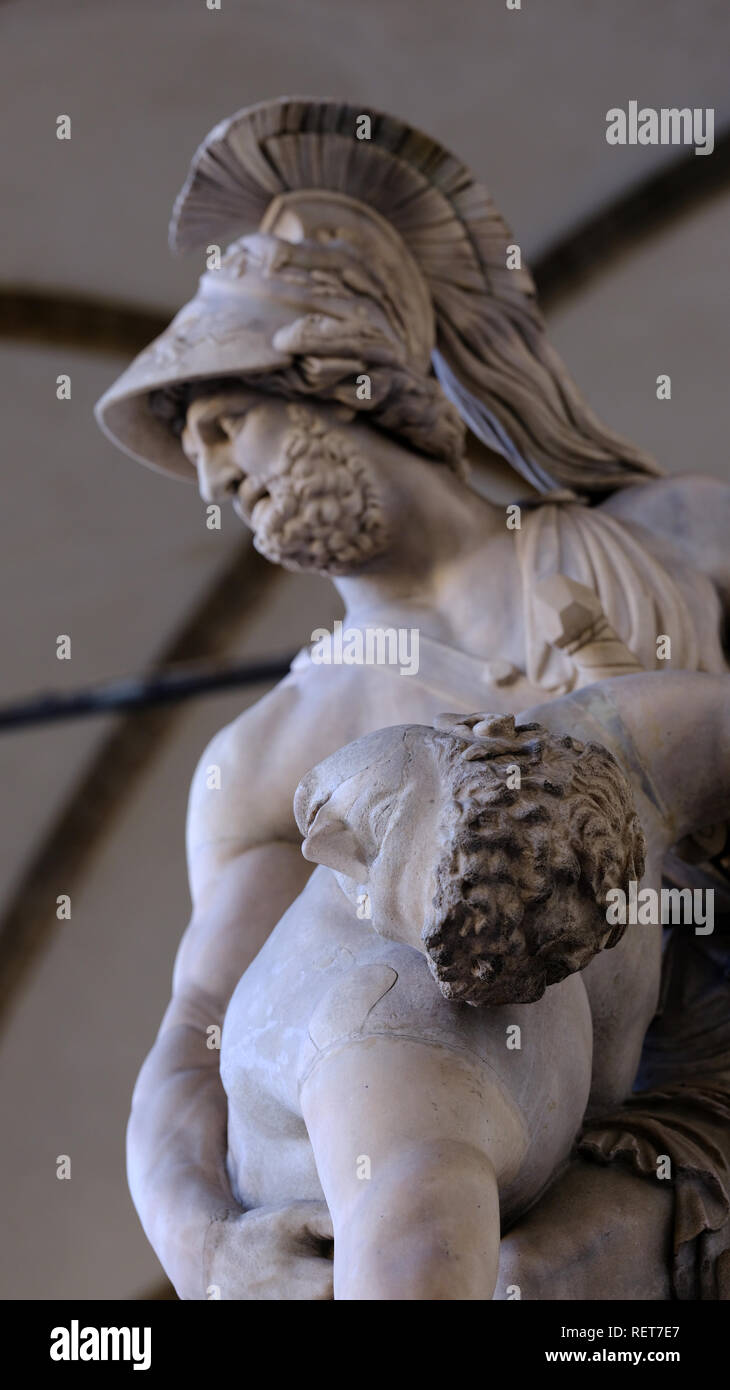 Menelaus Holding the body of Patroclus, Roman sculpture, Loggia dei ...
