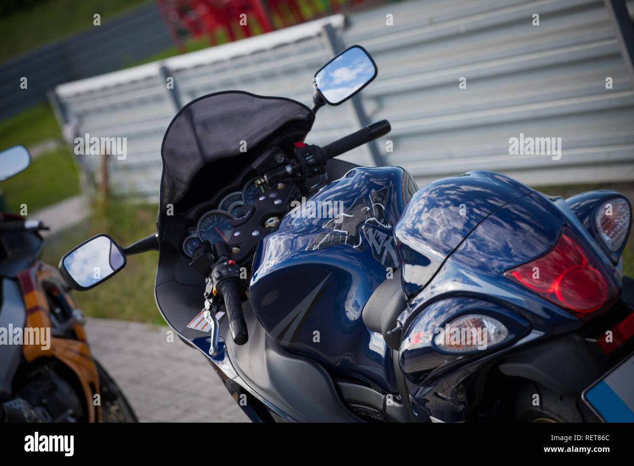 Motorcycle reflection helmet hi-res stock photography and images - Alamy