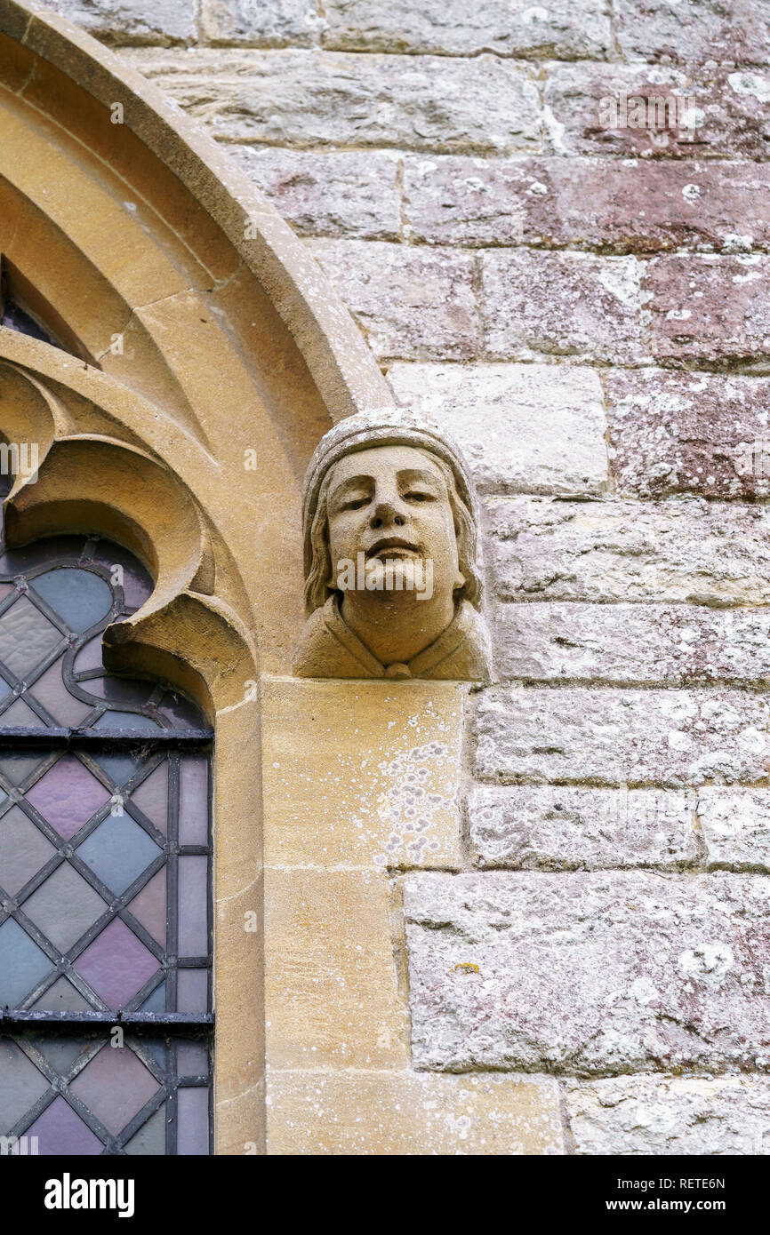 Carved stone face on wall hi-res stock photography and images - Alamy