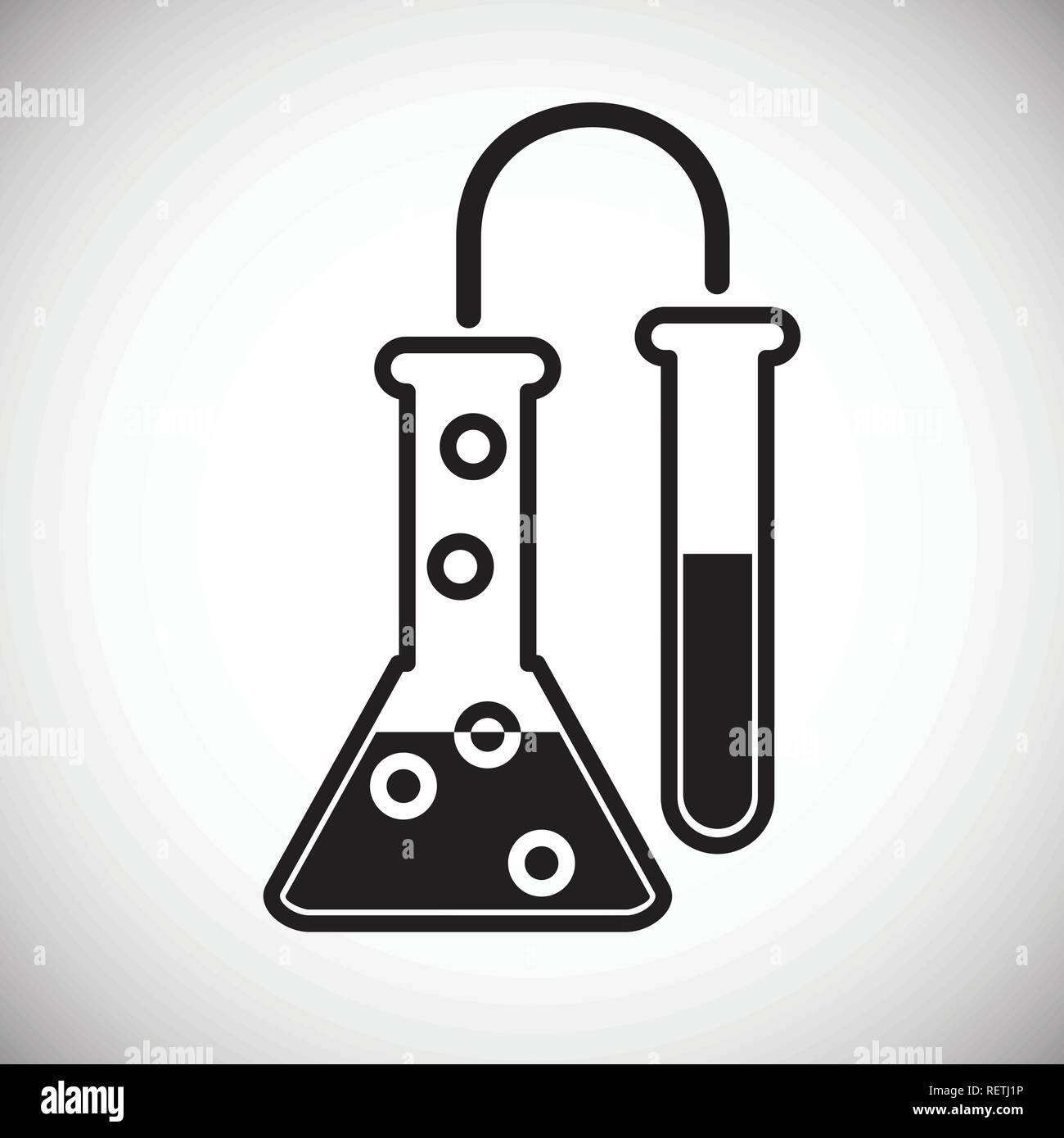 Chemistry icon on white background for graphic and web design, Modern ...