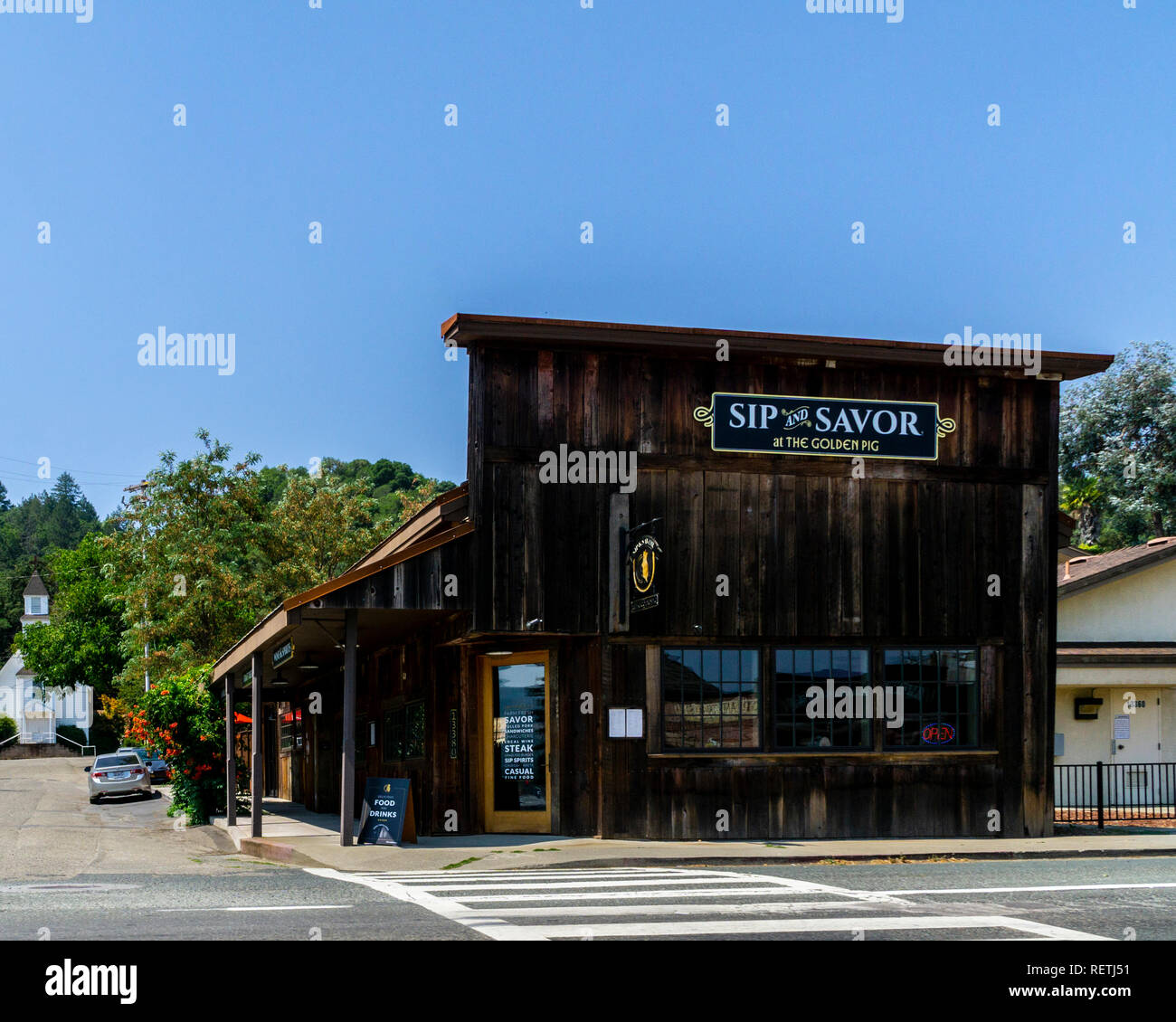 The Golden Pig Restaurant in Hopland California USA along highway 101 ...