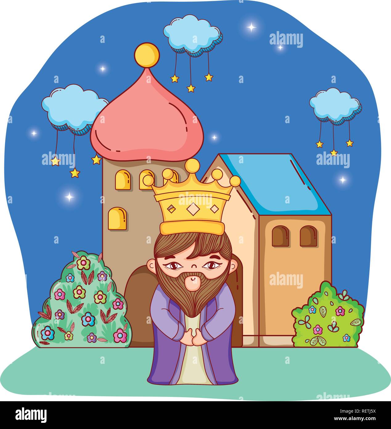 wise man king cartoon Stock Vector Image & Art - Alamy