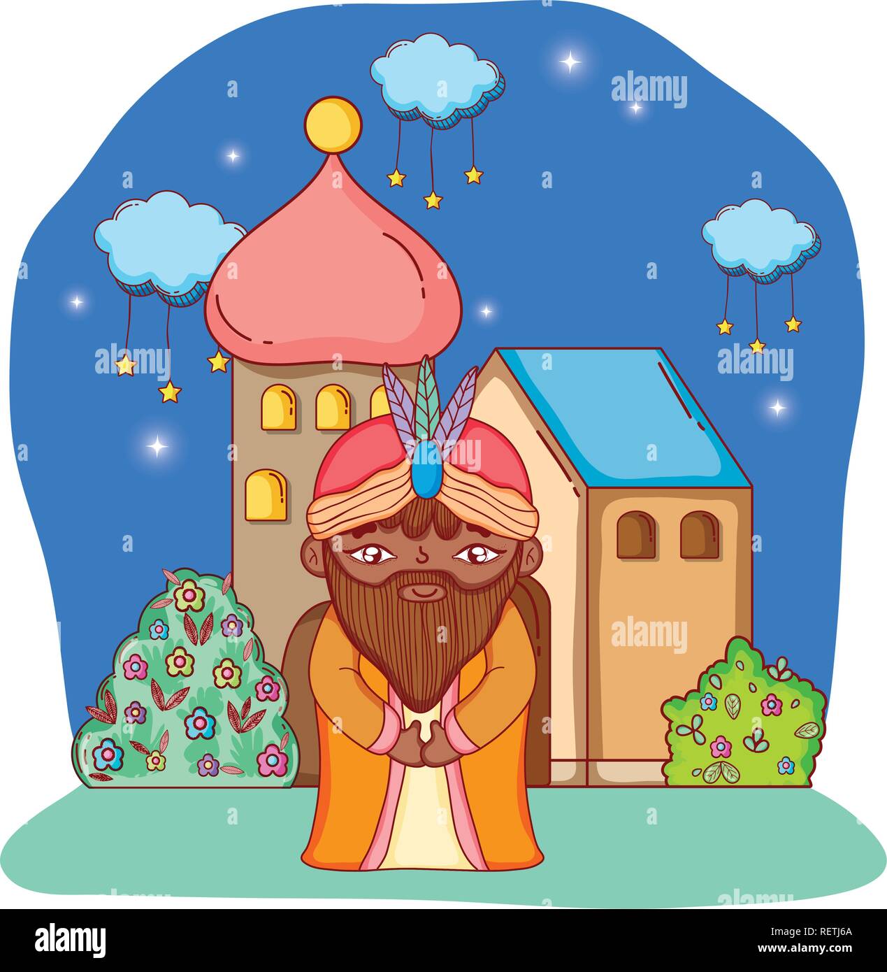 wise man king cartoon Stock Vector Image & Art - Alamy