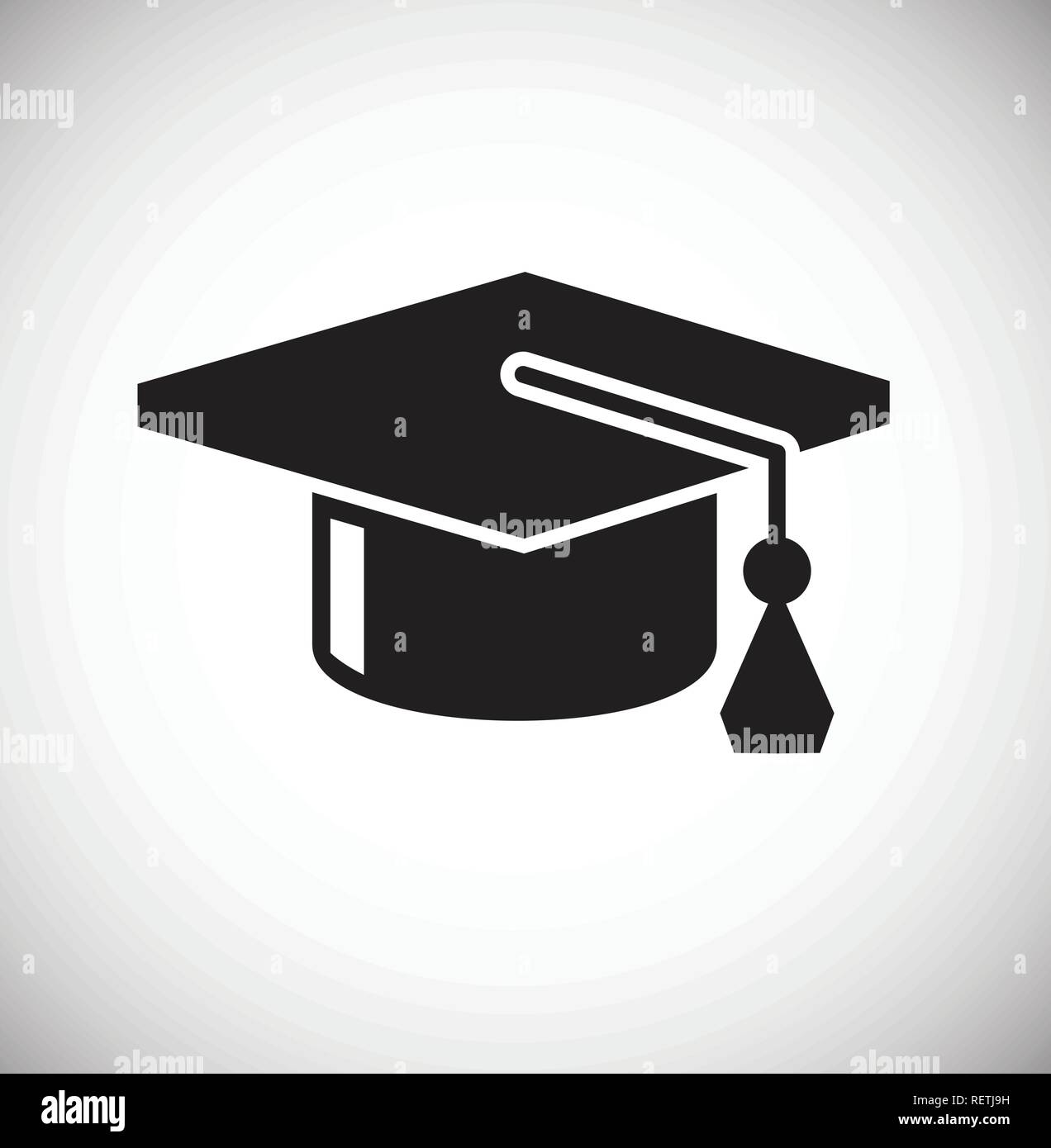 Graduation cap icon on white background for graphic and web design ...