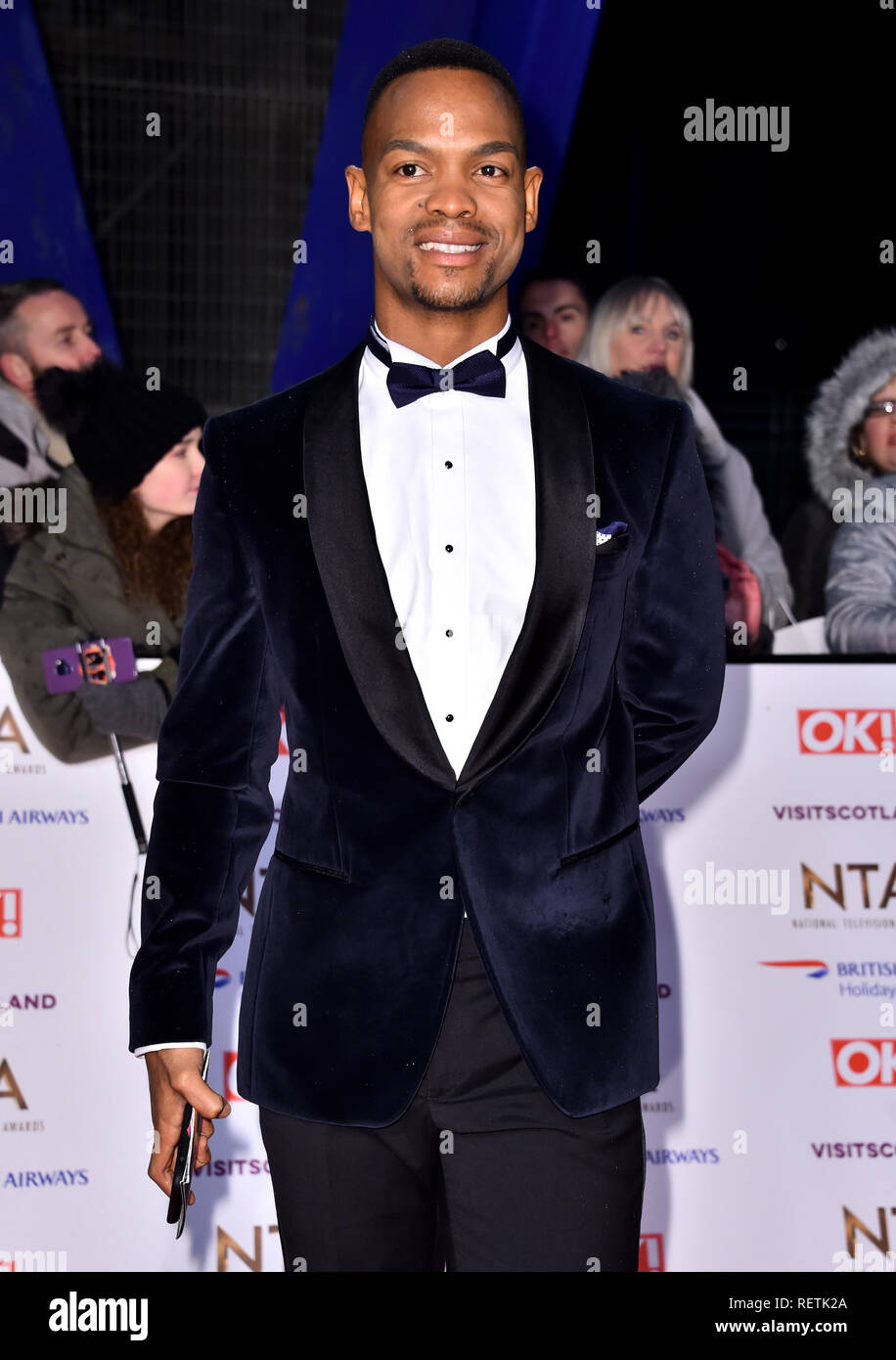Johannes Radebe attending the National Television Awards 2019 held at ...
