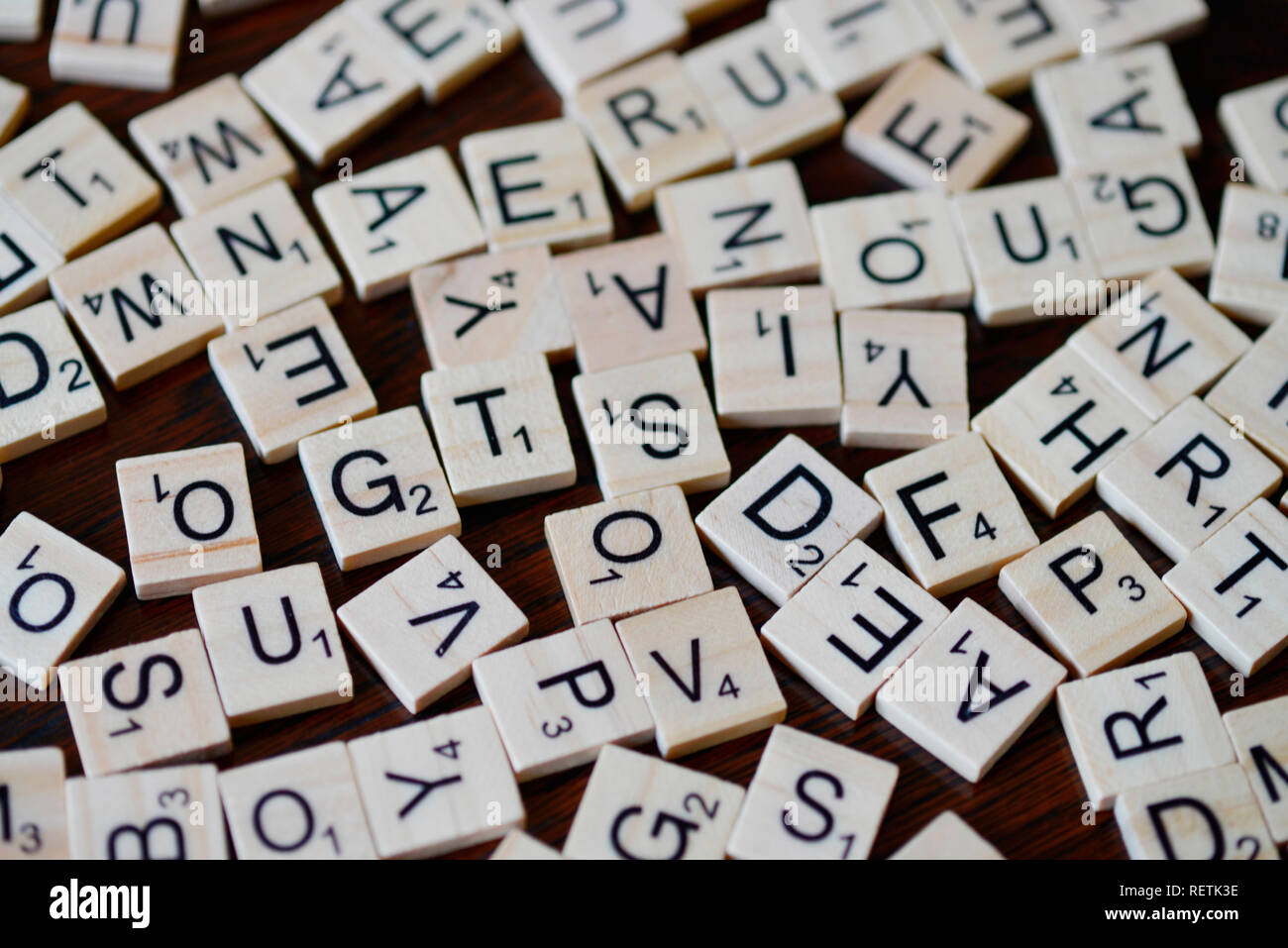 wooden letters of the alphabet Stock Photo - Alamy