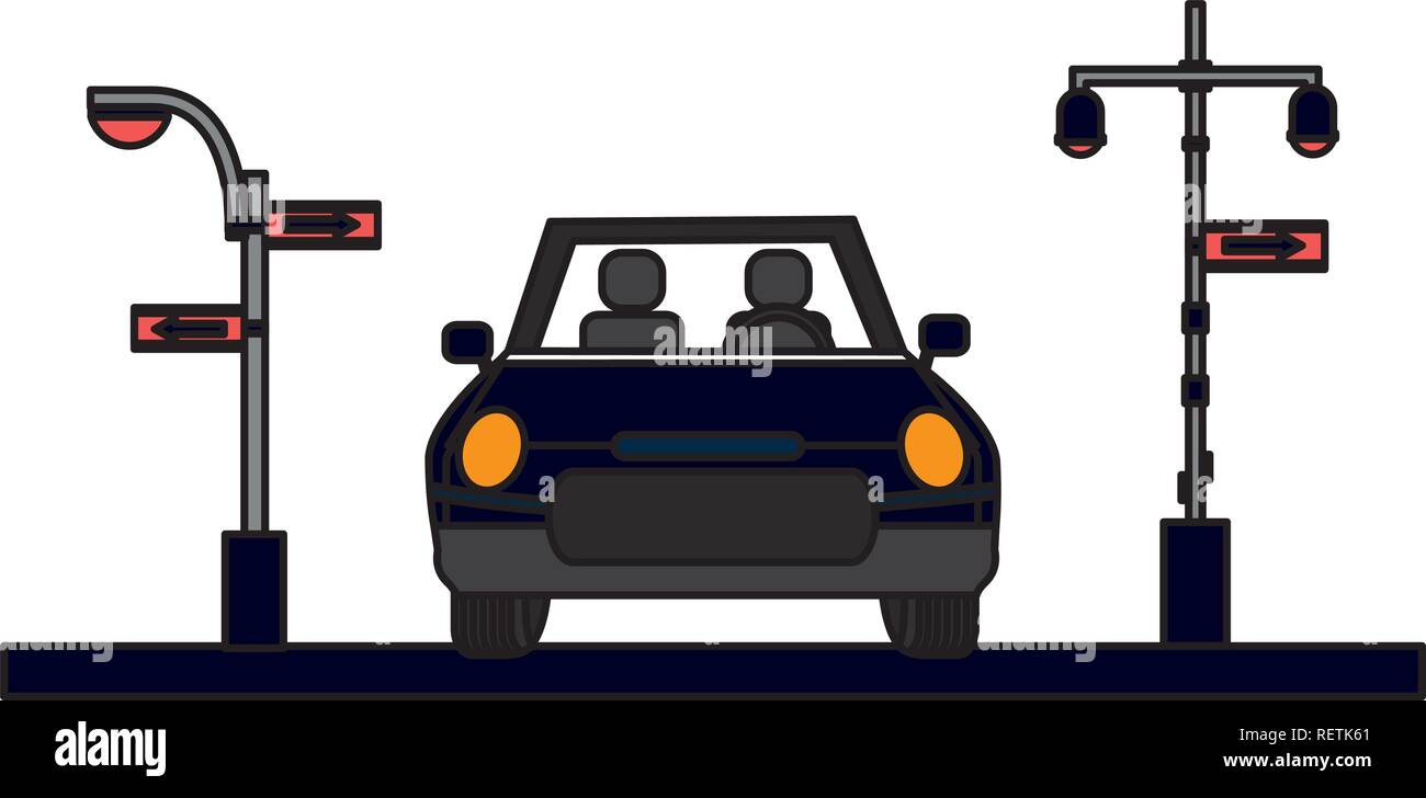 car traffic light arrows sign Stock Vector Image & Art - Alamy