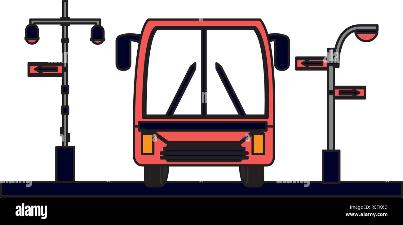 bus traffic light arrows sign Stock Vector Image & Art - Alamy