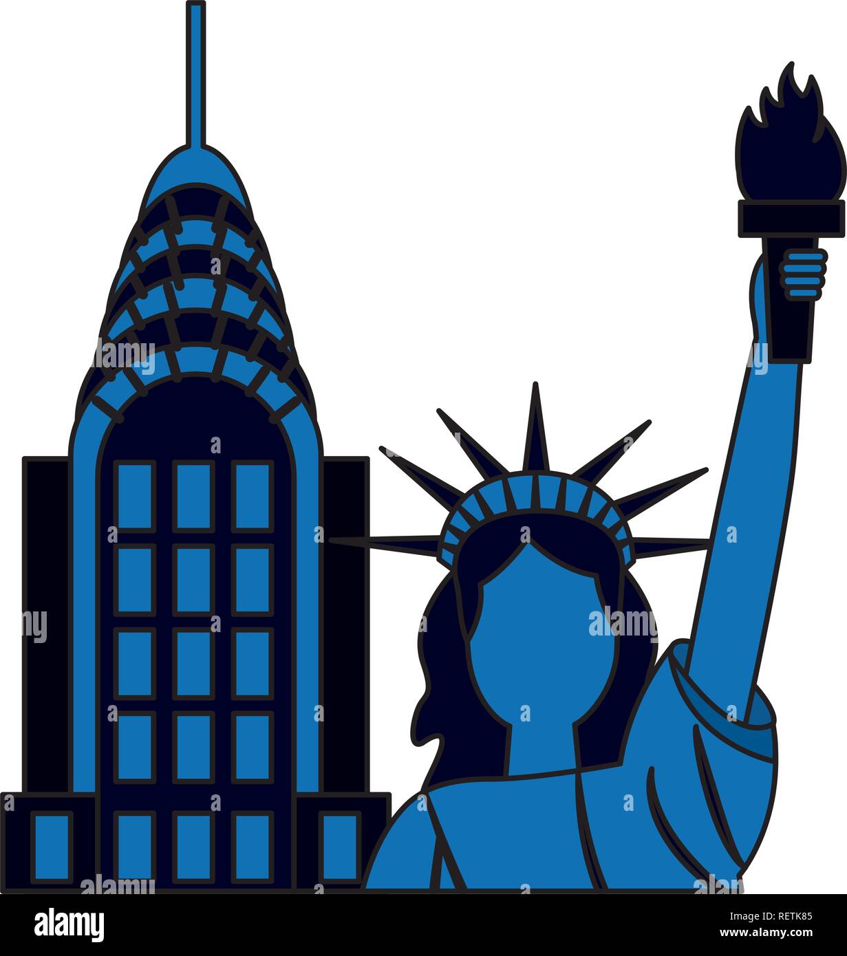 Statue Of Liberty Freedom Tower New York Stock Photos & Statue Of ...