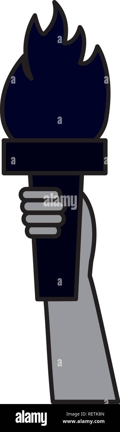 hand with torch Stock Vector Image & Art - Alamy