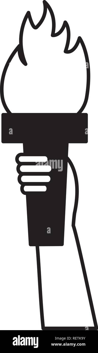 hand with torch Stock Vector Image & Art - Alamy