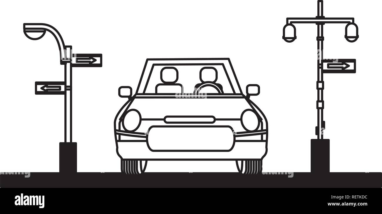 car traffic light arrows sign Stock Vector Image & Art - Alamy