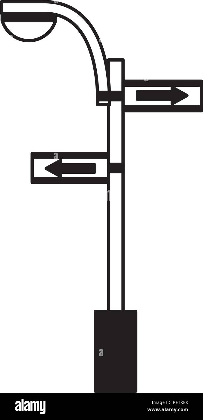 traffic light post and signal arrow Stock Vector Image & Art - Alamy