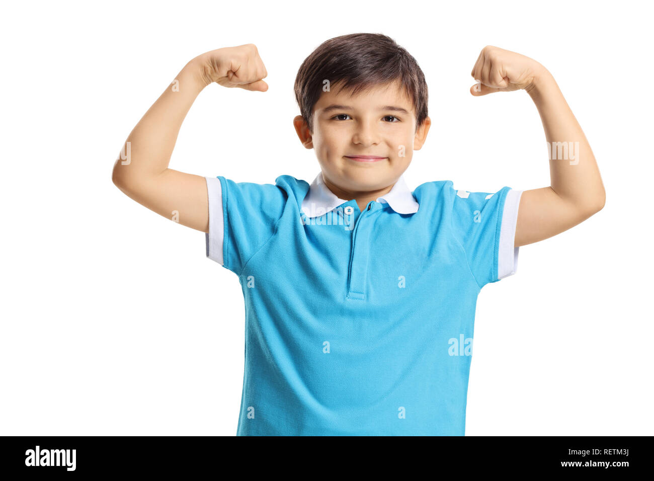 Strong muscles and child hi-res stock photography and images - Alamy