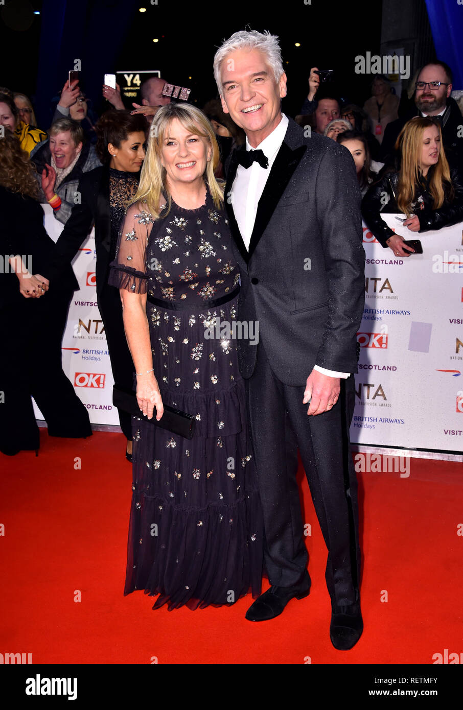 Phillip Schofield and Stephanie Lowe attending the National Television ...