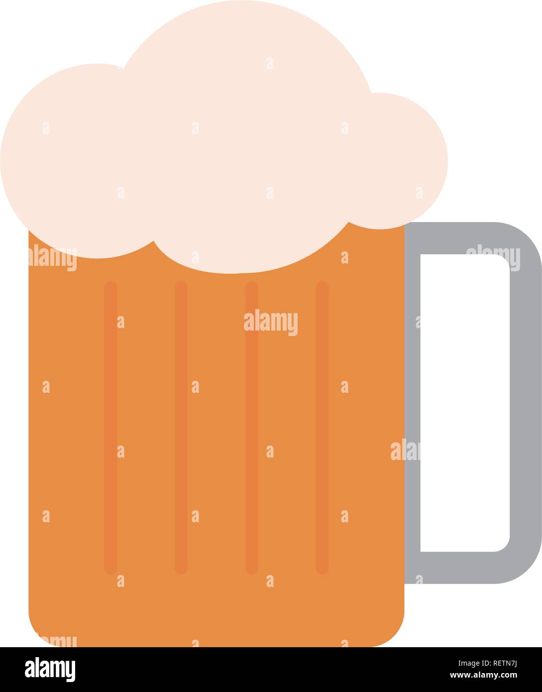 Beer jar icon over white background, vector illustration Stock Vector ...