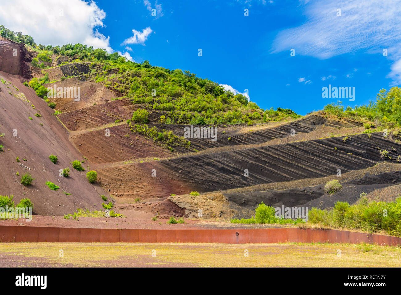 The beautiful crater of Croscat Volcano, Garrotxa (Catalonia,Spain ...