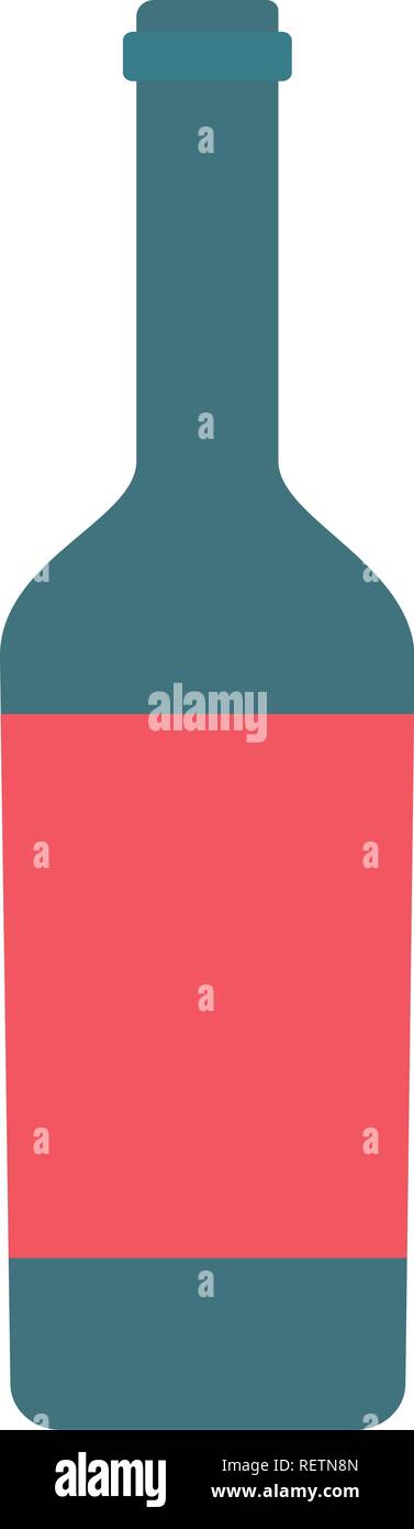 Wine bottle icon over white background, vector illustration Stock ...