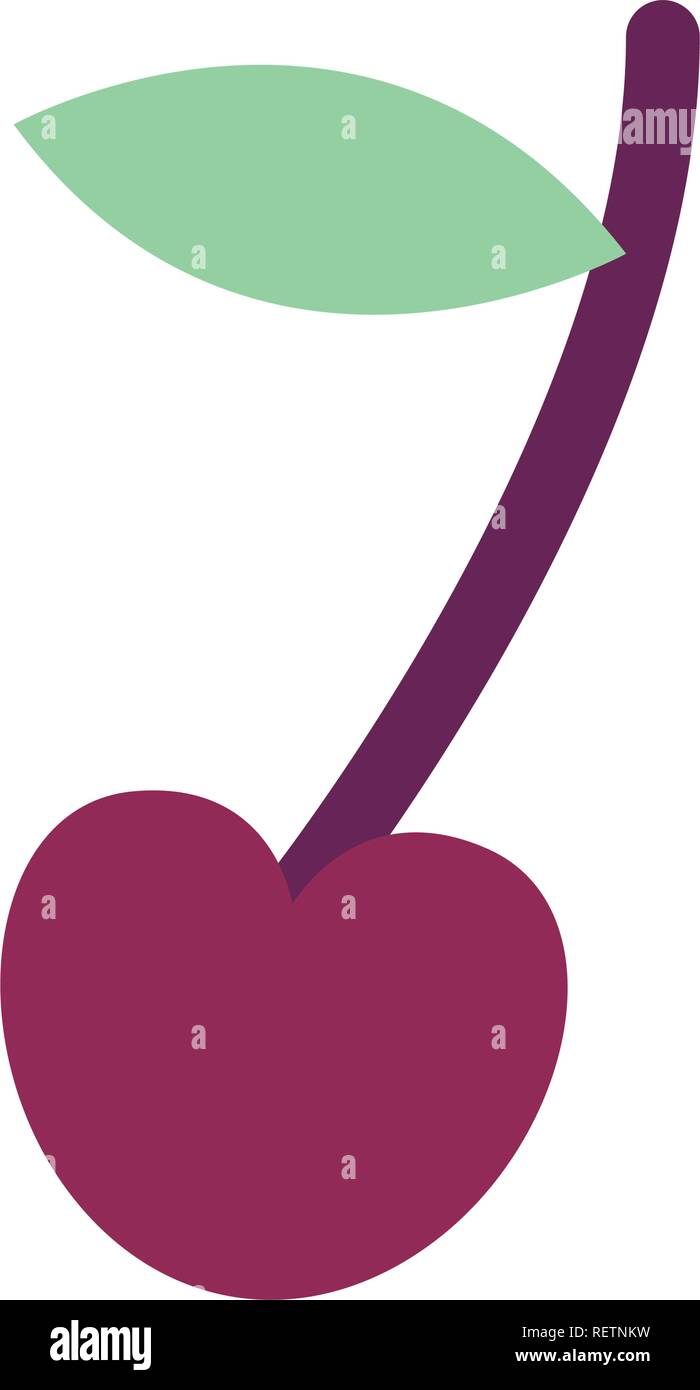 cherry icon over white background, vector illustration Stock Vector ...