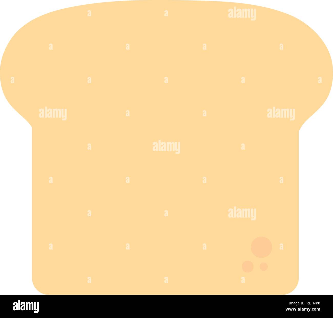 bread slice icon over white background, vector illustration Stock ...