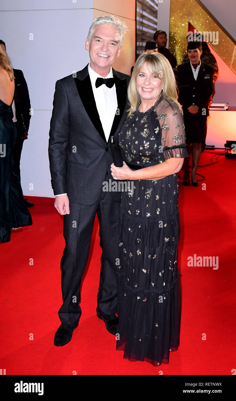 Phillip Schofield and wife Stephanie Lowe attending the National ...