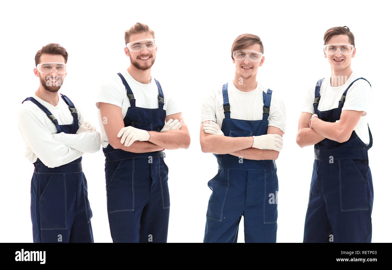 professional team of industrial workers Stock Photo - Alamy