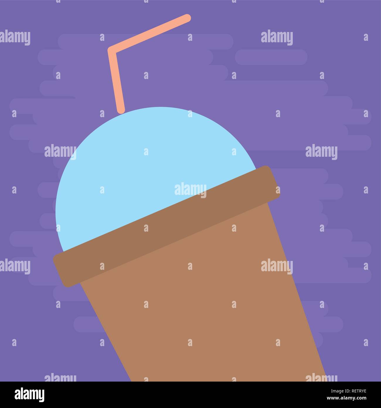 Smoothie drink over purple background, colorful design. vector ...