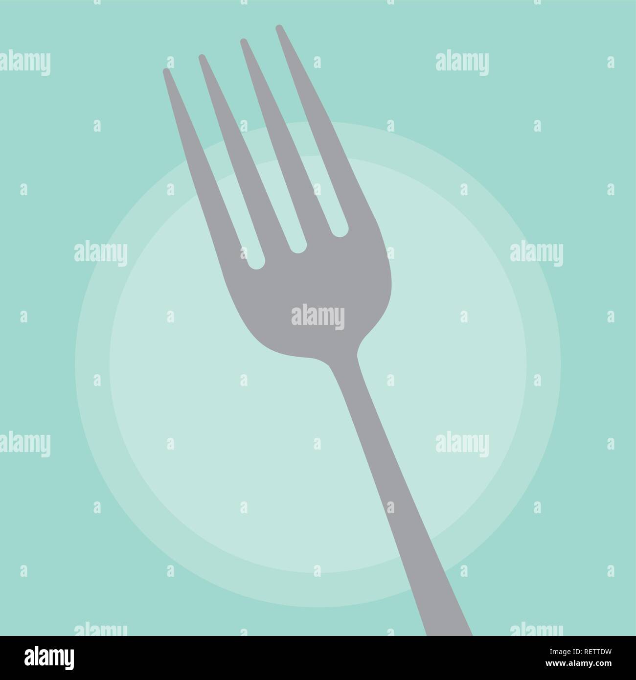 Fork icon over blue background, vector illustration Stock Vector Image ...