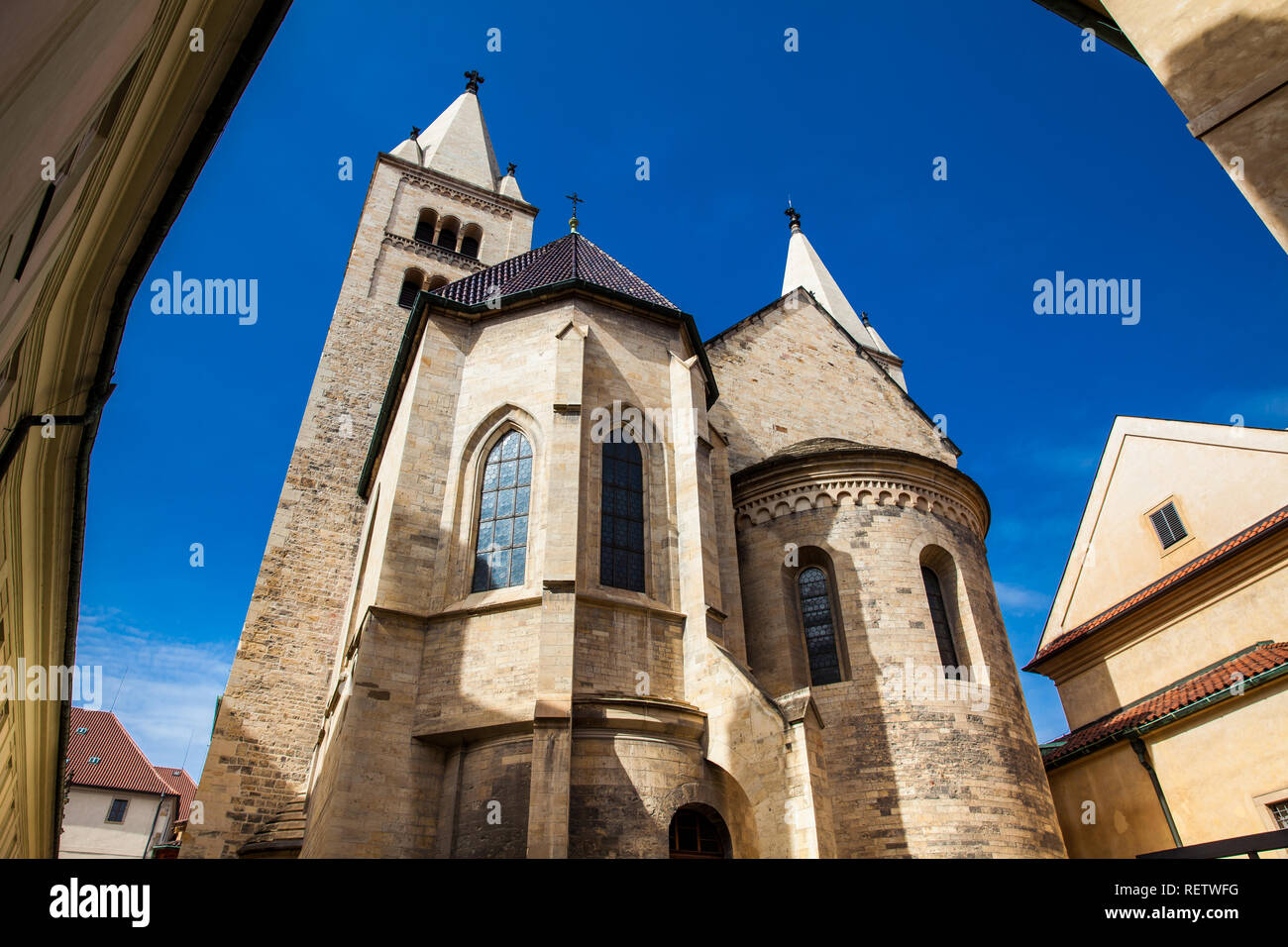 St. George's Basilica in Prague founded on the year 920 Stock Photo - Alamy