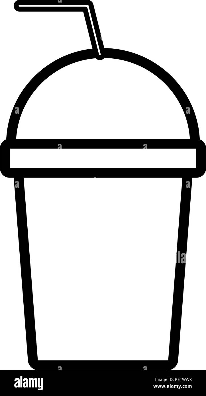 Smoothie cup icon over white background, vector illustration Stock ...