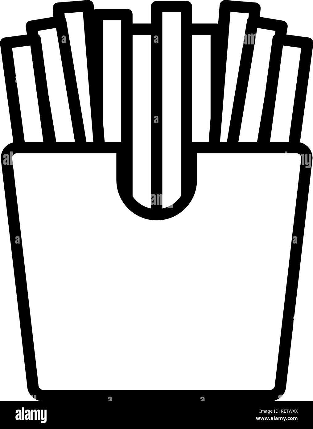 French fries box icon over white background, vector illustration Stock ...