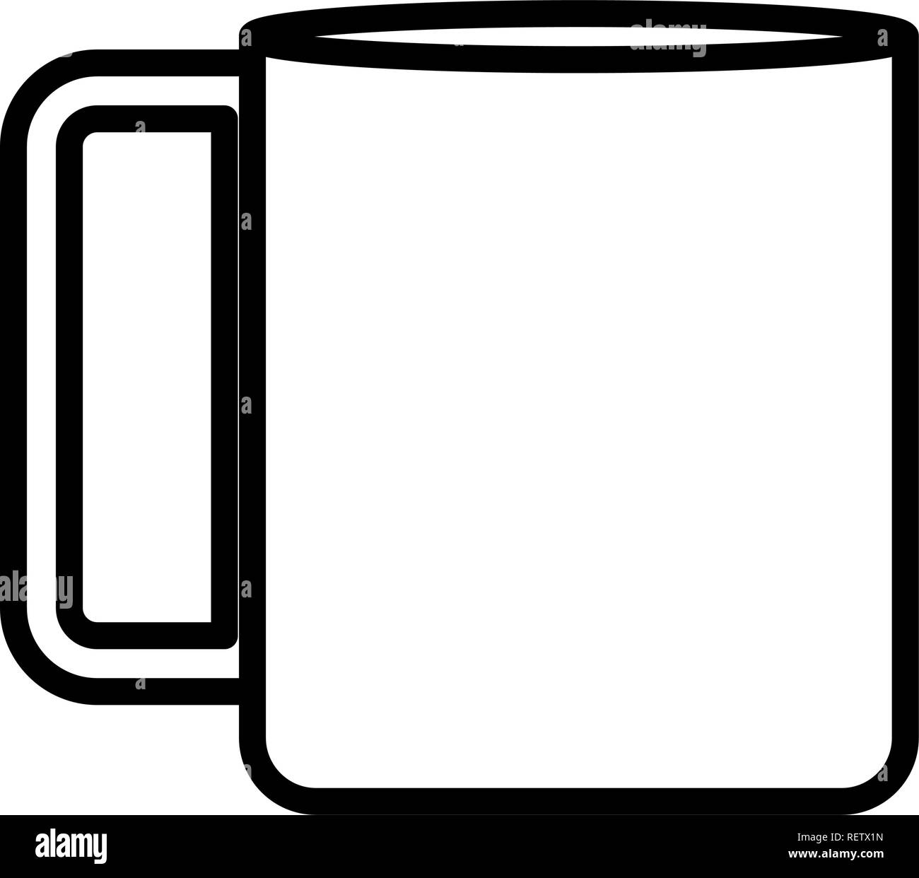 coffee mug icon over white background, vector illustration Stock Vector ...