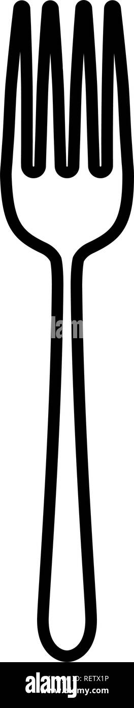 Fork icon over white background, vector illustration Stock Vector Image ...