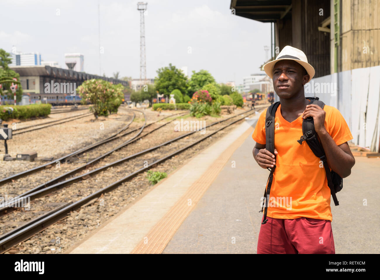 Old man train hi-res stock photography and images - Alamy