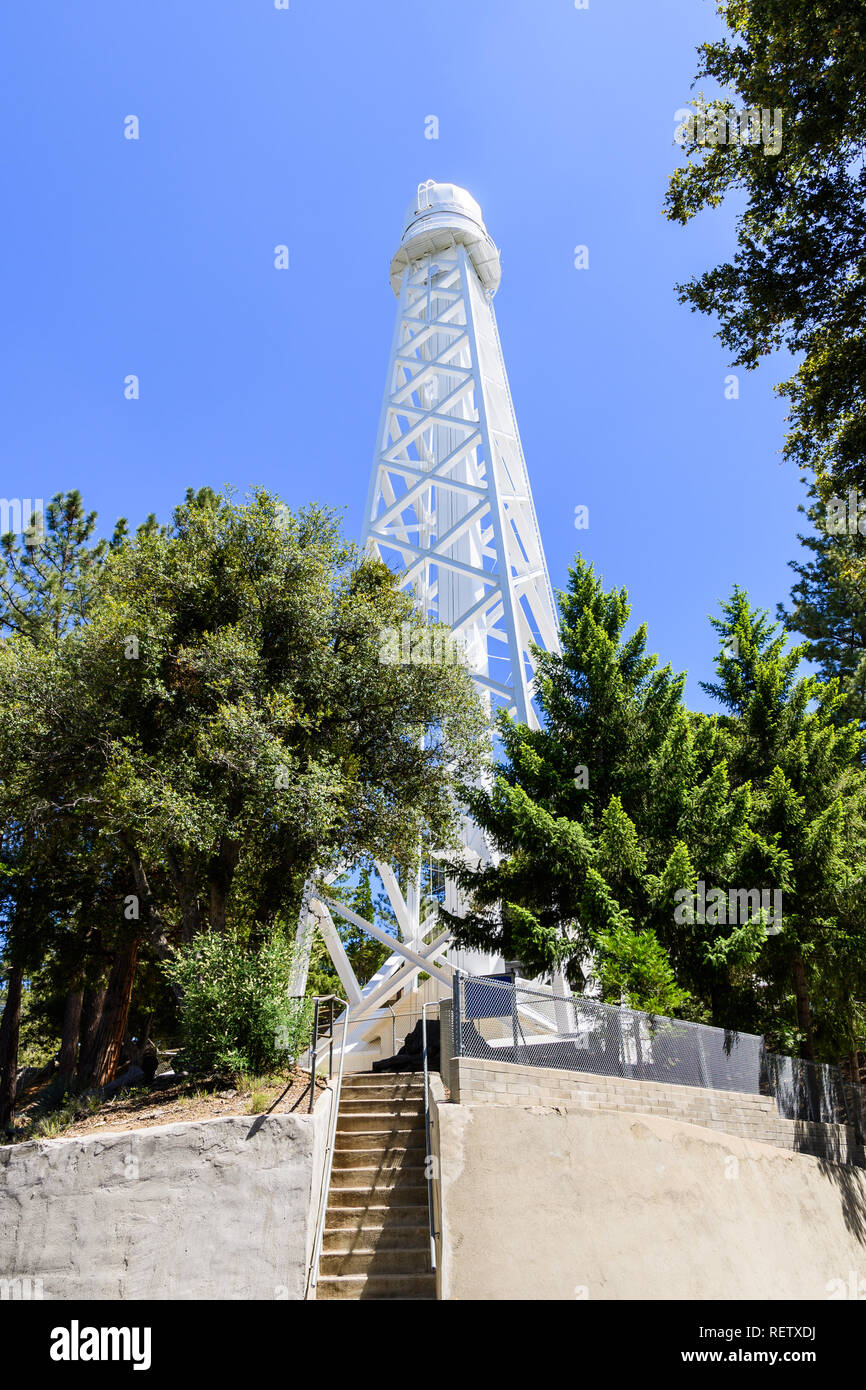 The 150-foot solar tower on top of Mt Wilson (built in 1910) is used ...