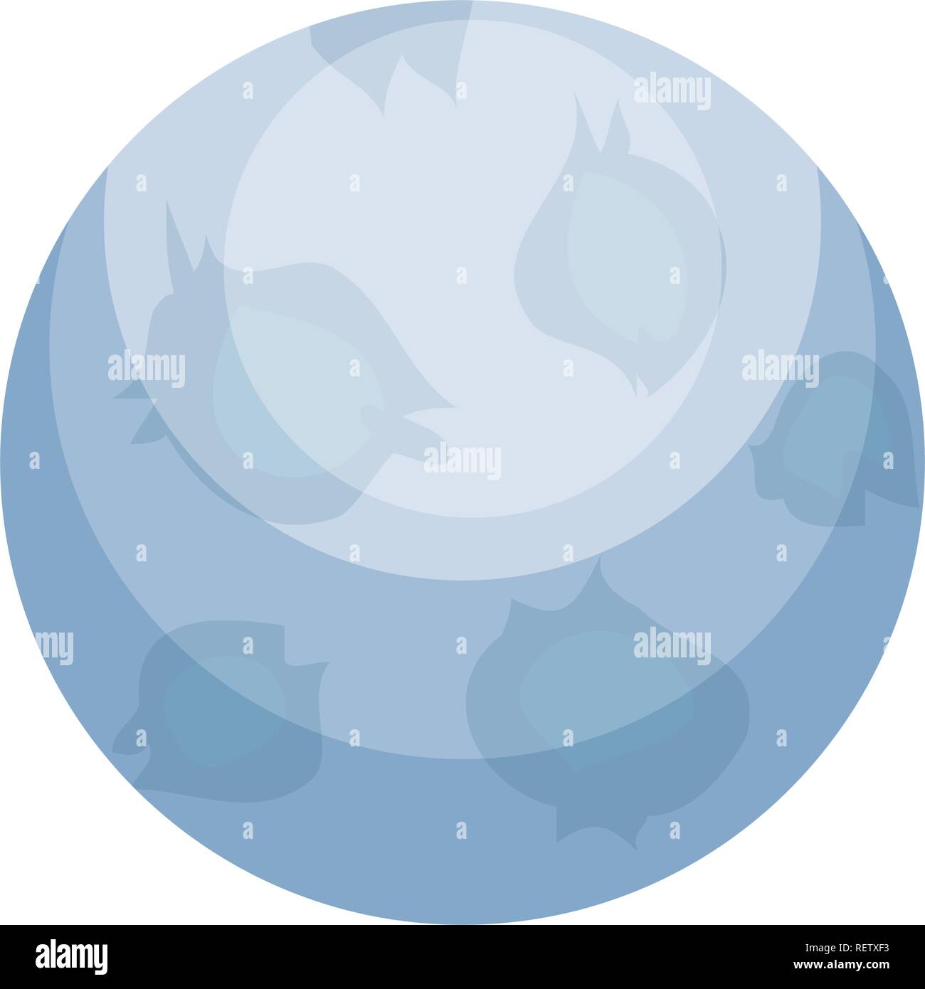 Moon icon over white background, colorful design. vector illustration ...