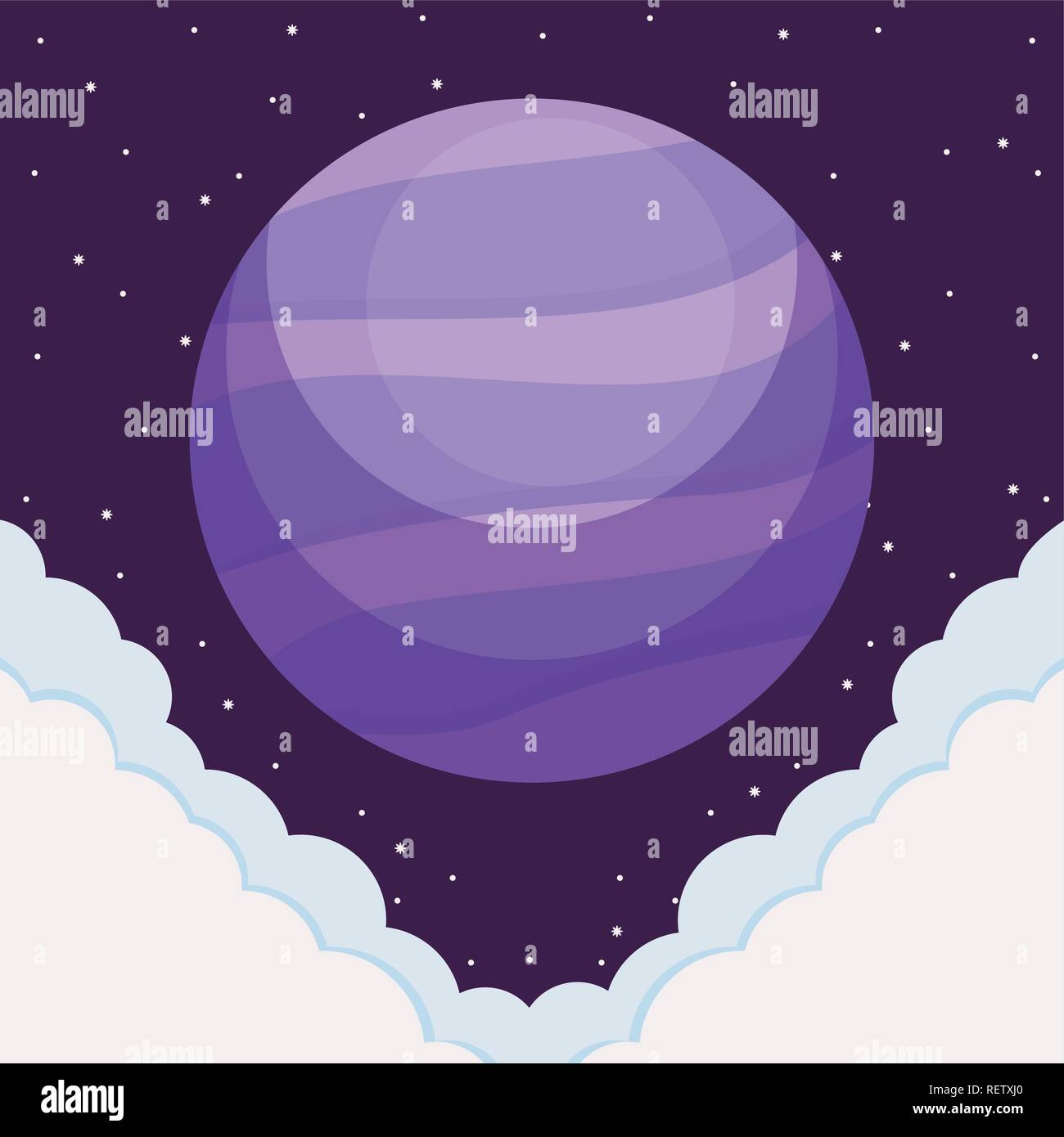 Neptune planet over space background, vector illustration Stock Vector ...