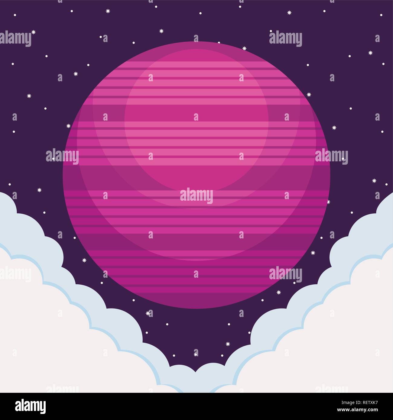 jupiter planet over space background, vector illustration Stock Vector ...