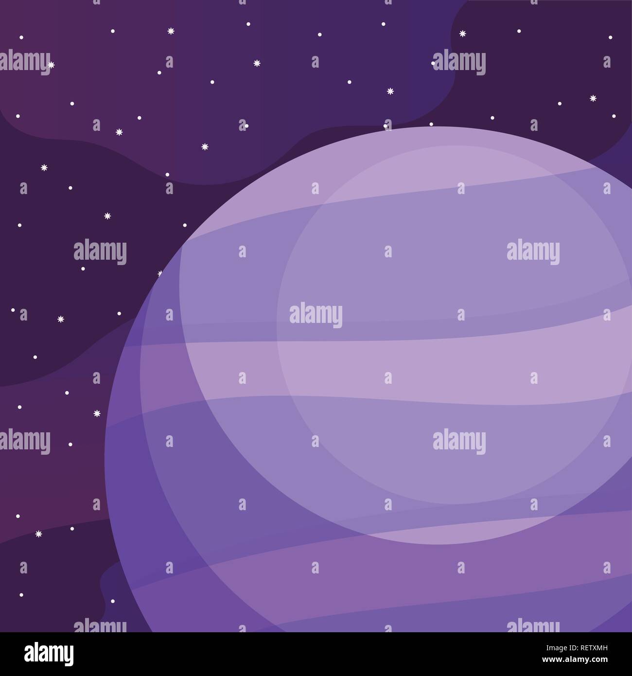 Neptune planet over space background, vector illustration Stock Vector ...