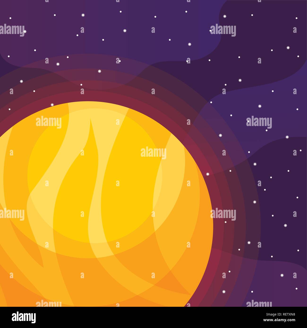 sun icon over space background, colorful design. vector illustration ...