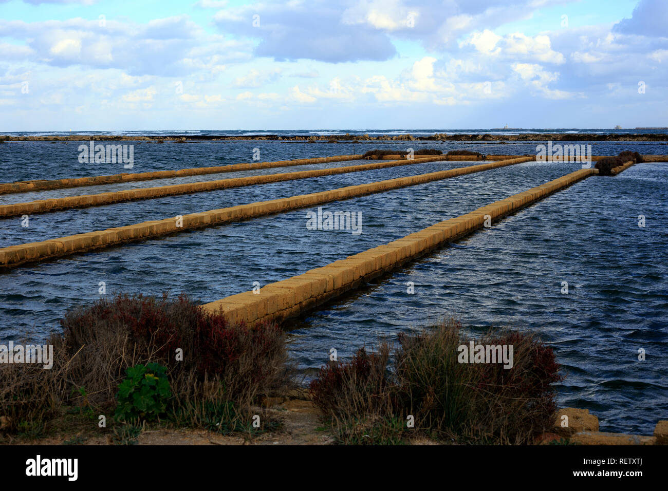 Salt Production in Sicily, Italy Stock Photo - Alamy