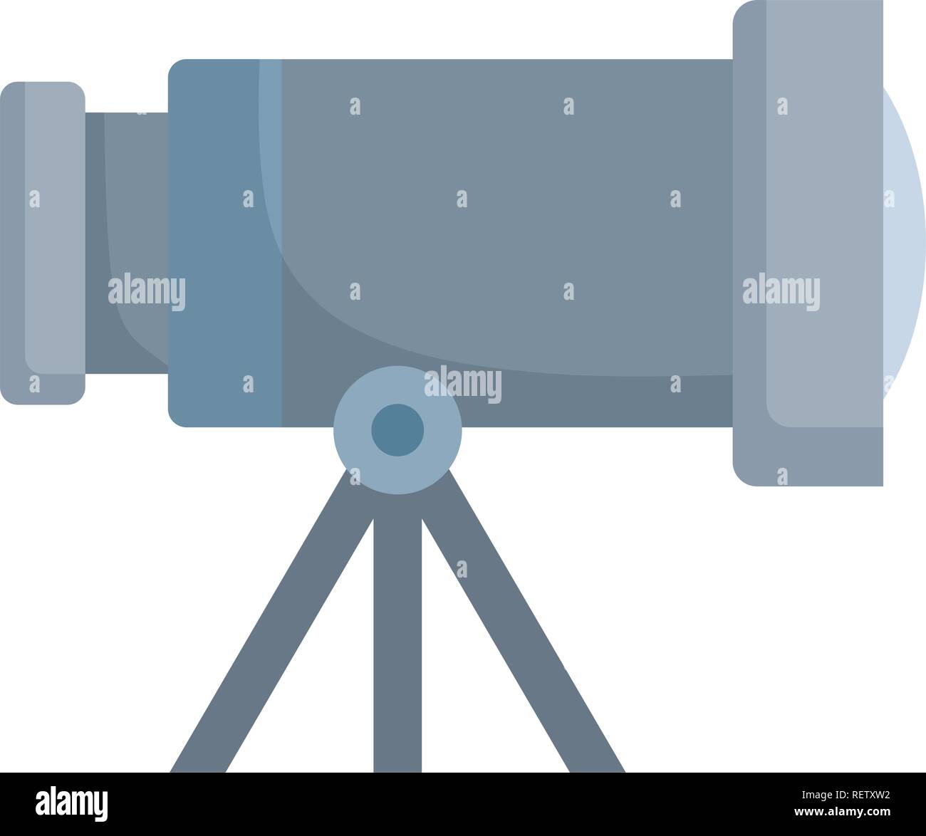 telescope icon over white background, vector illustration Stock Vector ...
