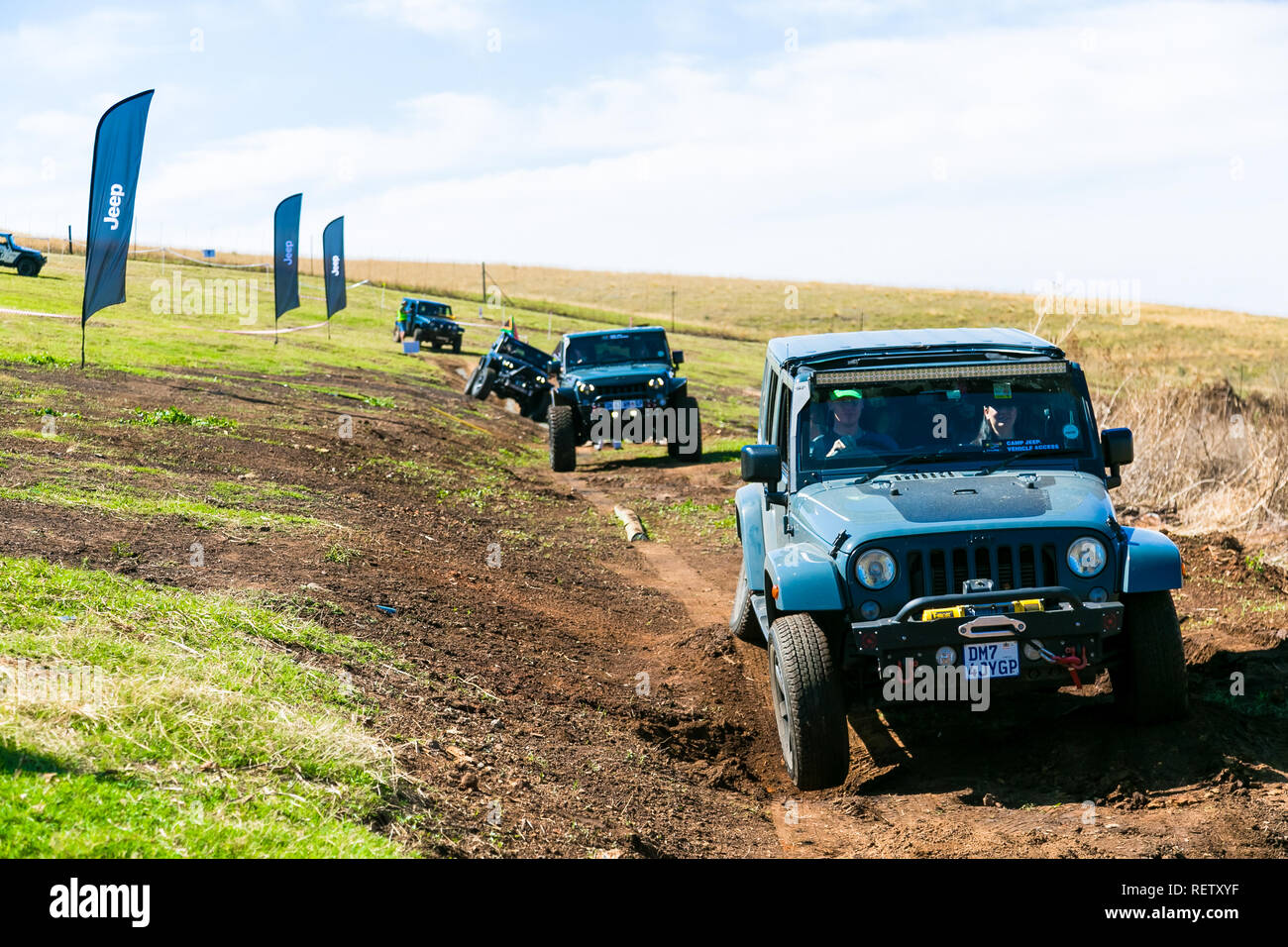 Harrismith, South Africa - October 02 2015: 4x4 Obstacle Driver ...