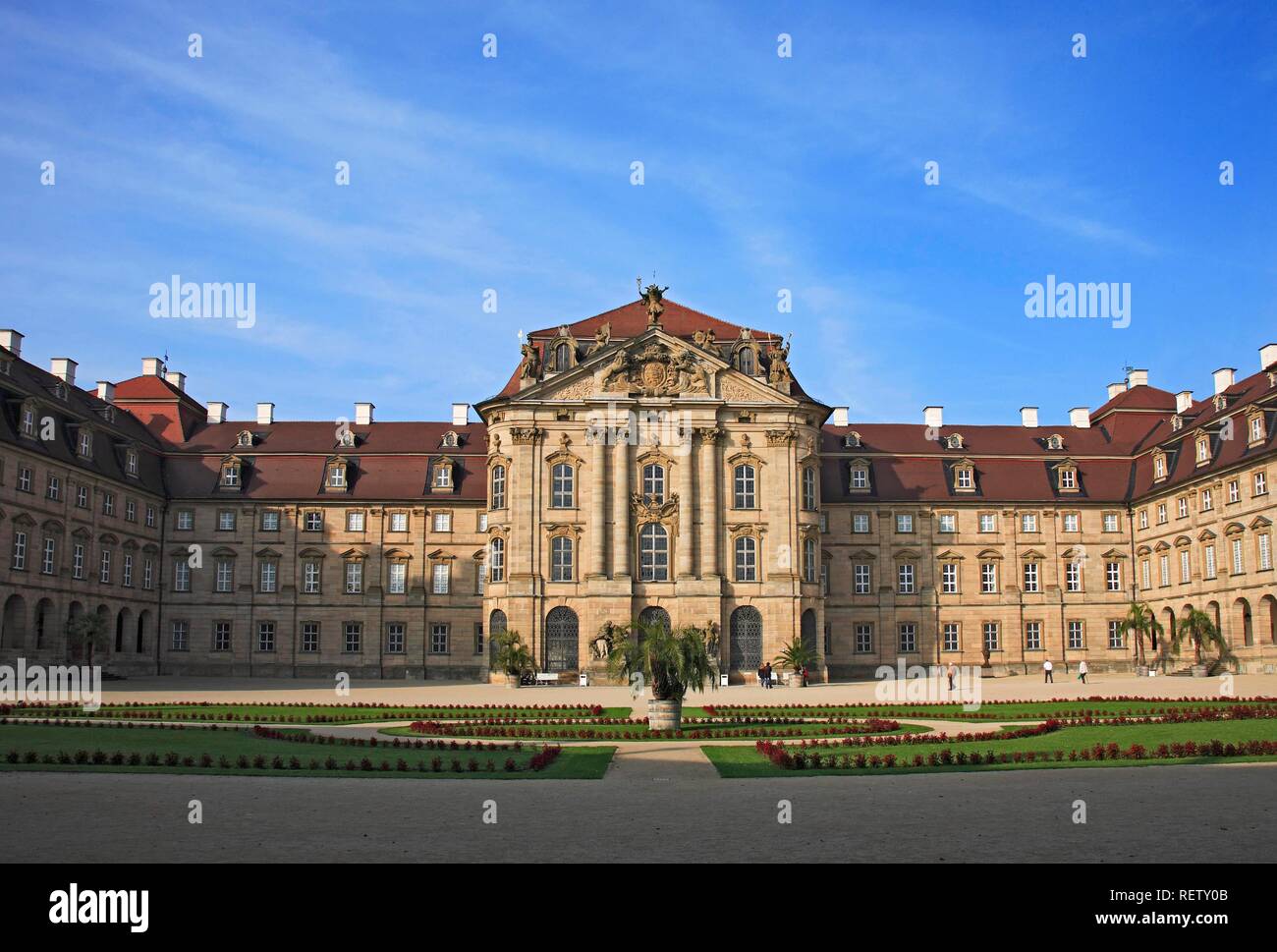 Weissenstein castle in Pommersfelden, Bamberg region, Upper Franconia ...