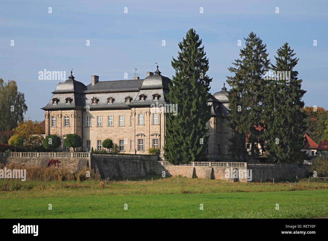 Burgwindheim castle, Bamberg region, Upper Franconia, Bavaria Stock ...