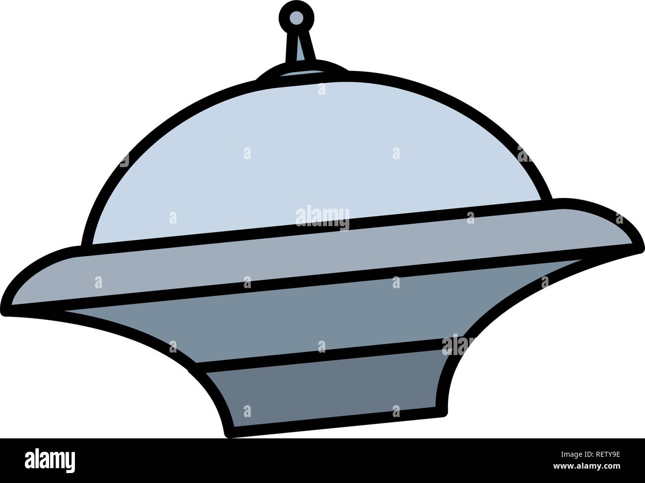 alien spaceship icon over white background, vector illustration Stock ...