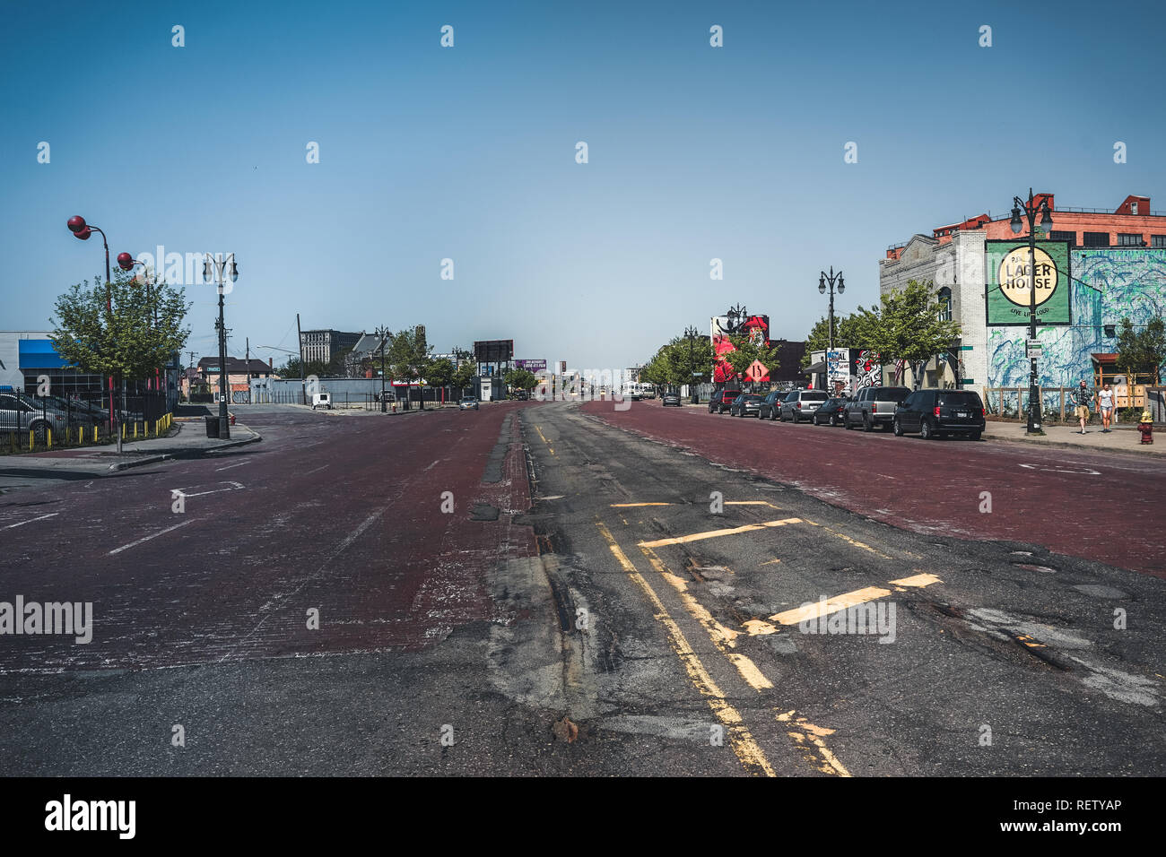 Detroit, Michigan, United States - October 2018: View of Michigan ...