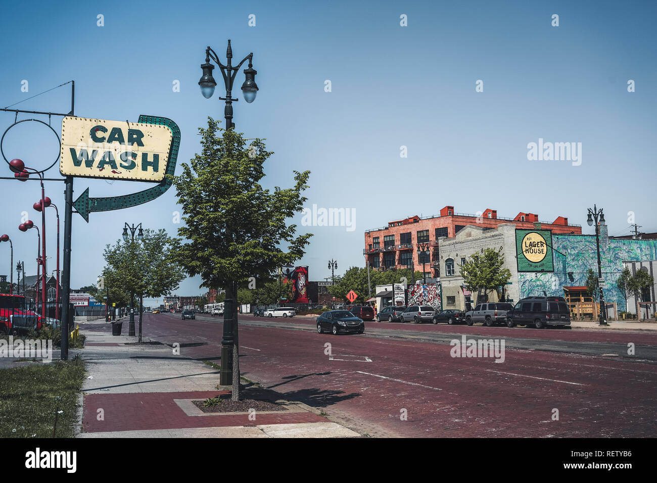 Detroit, Michigan, United States - October 2018 : View of Michigan ...