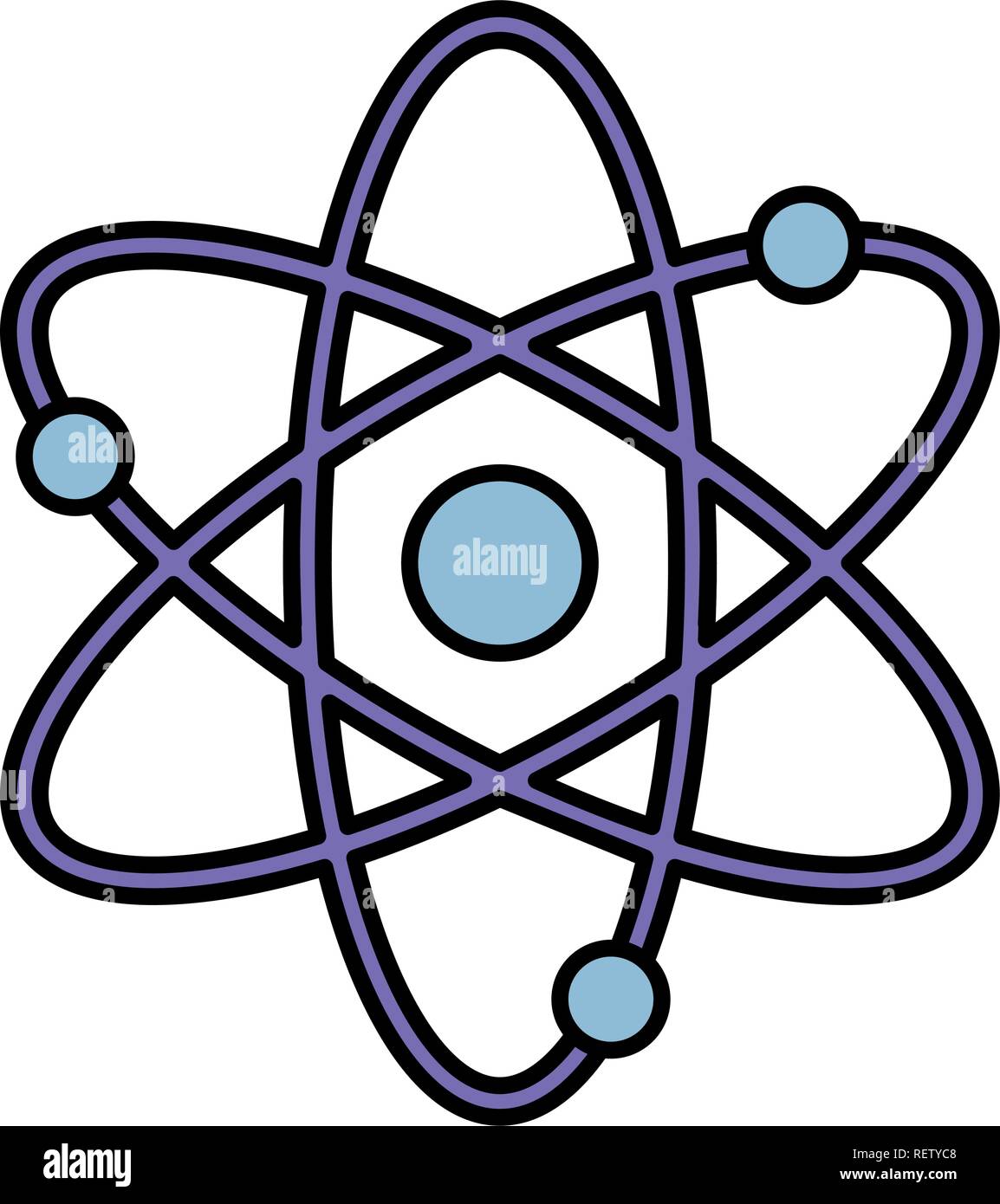 atom icon over white background, vector illustration Stock Vector Image ...